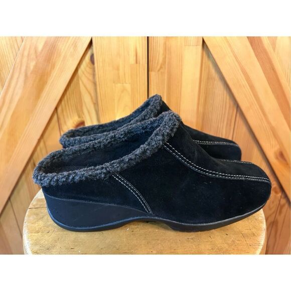 Sporto | Shoes | Sporto Black Suedegabby Slip On Mule Clog Moccasin ...